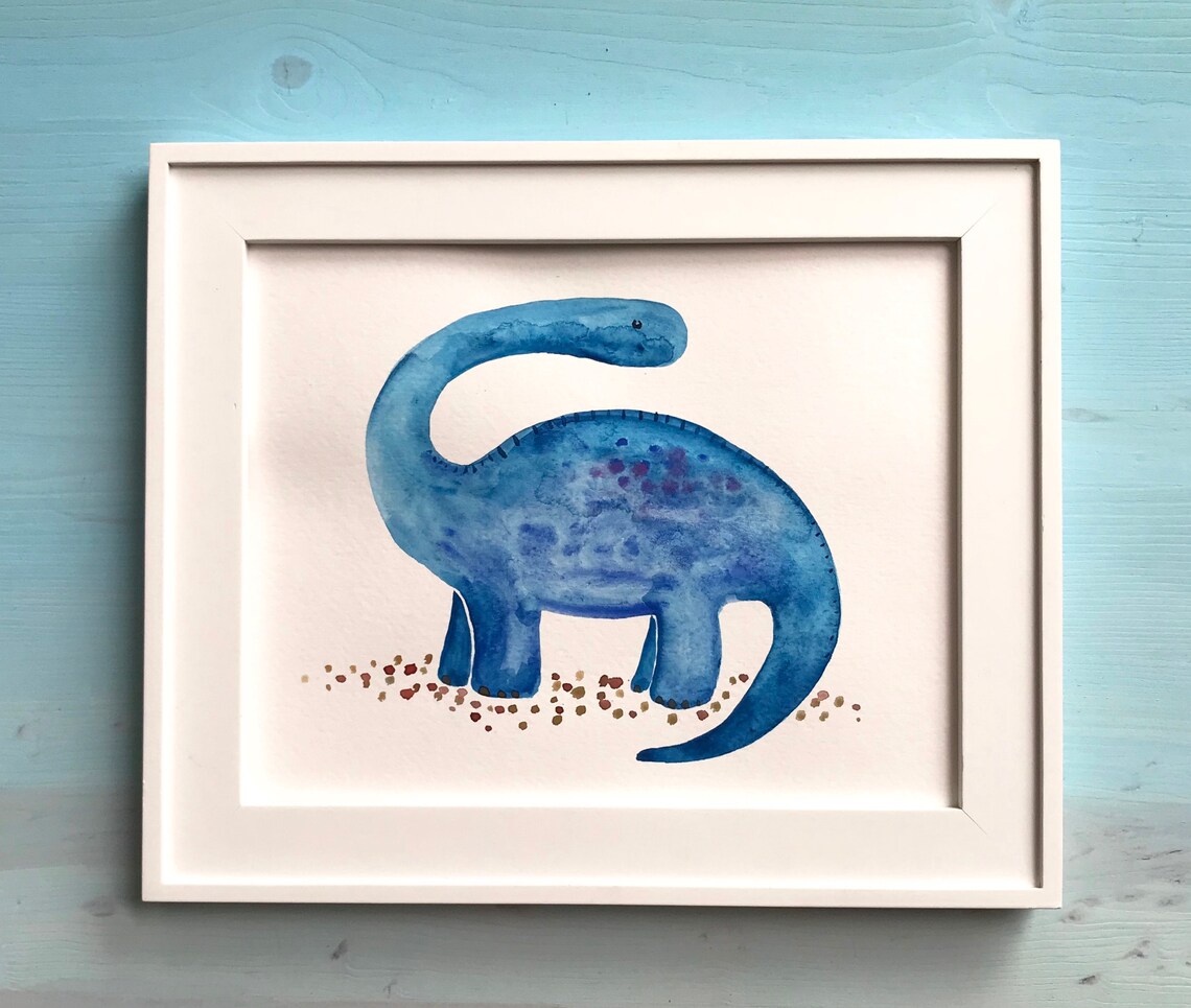 Brontosaurus Dinosaur Print Dinosaur Decor Dinosaur Nursery Print ...