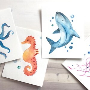 Under the Sea Watercolor Print Series Nursery Decor Fine Art Print ...