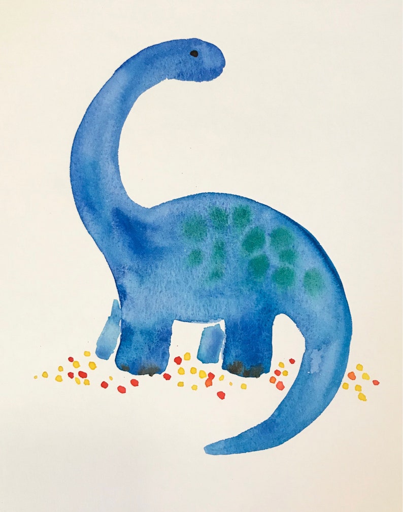 Brontosaurus Dinosaur Print Dinosaur Decor Dinosaur Nursery Print ...