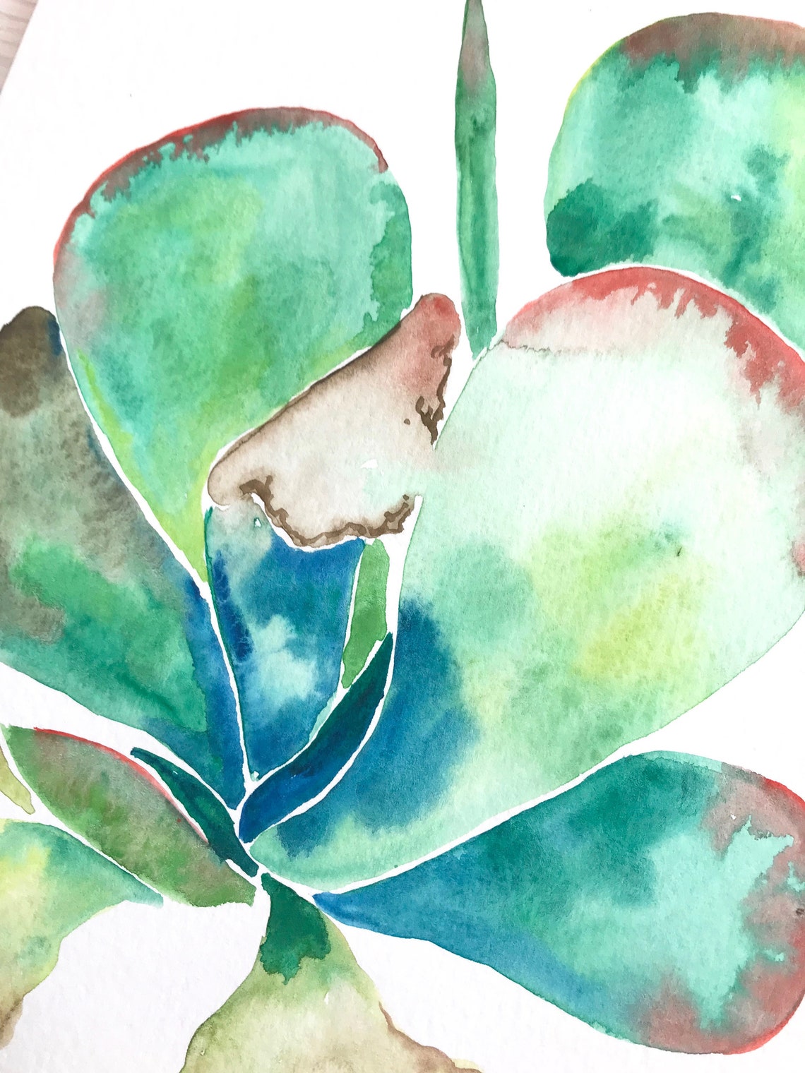 Succulent Watercolor Art Print Succulent Wall Art Botanical Watercolor ...