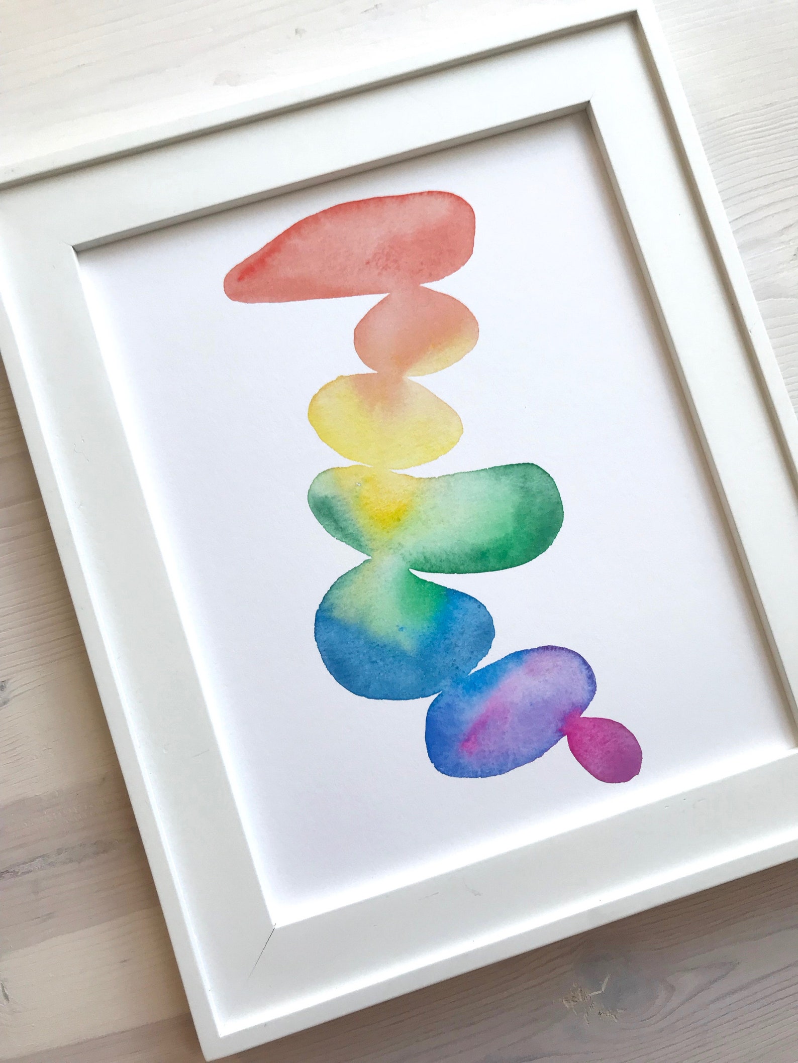 Rainbow Watercolor Original Watercolor Rainbow Art Print - Etsy