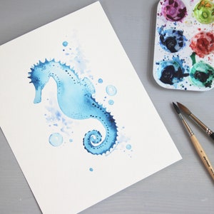 Nautical Original Watercolor Series Under the Sea Nautical Decor Beach ...