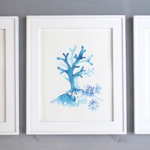 Nautical Original Watercolor Series Under the Sea Nautical Decor Beach ...