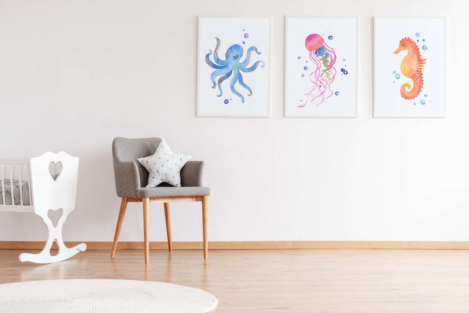 Under the Sea Watercolor Print Series Nursery Decor Fine Art Print ...