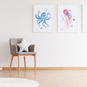 Under the Sea Watercolor Print Series Nursery Decor Fine Art Print ...