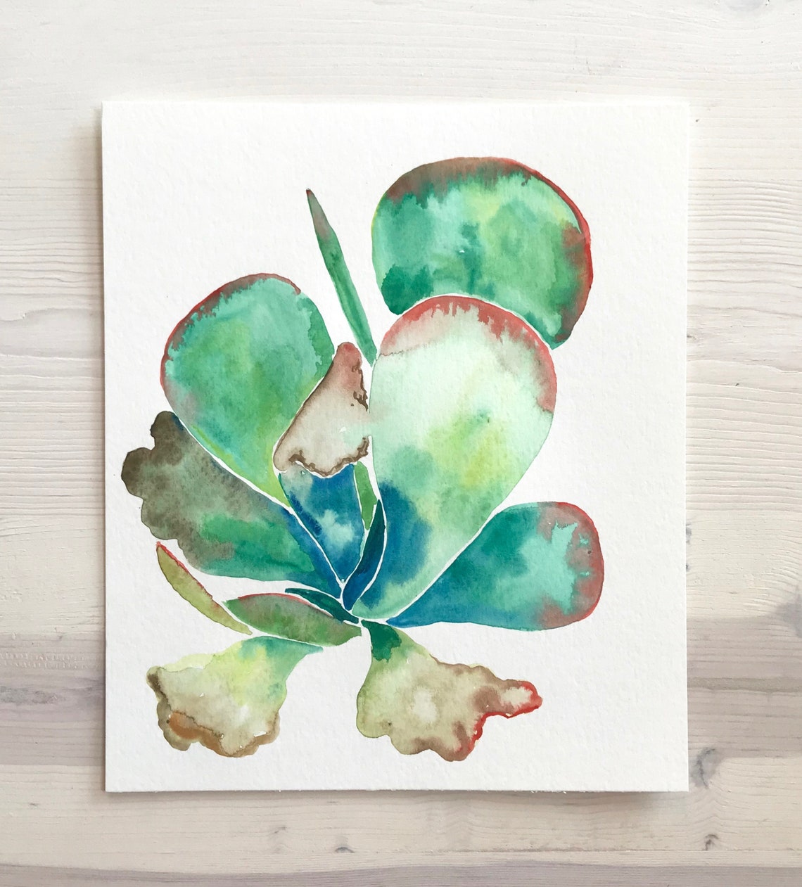 Succulent Watercolor Art Print Succulent Wall Art Botanical Watercolor ...
