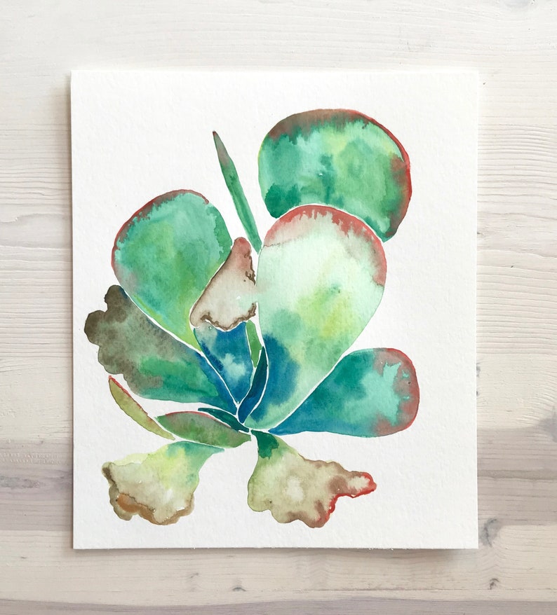 Succulent Watercolor Art Print Succulent Wall Art Botanical - Etsy
