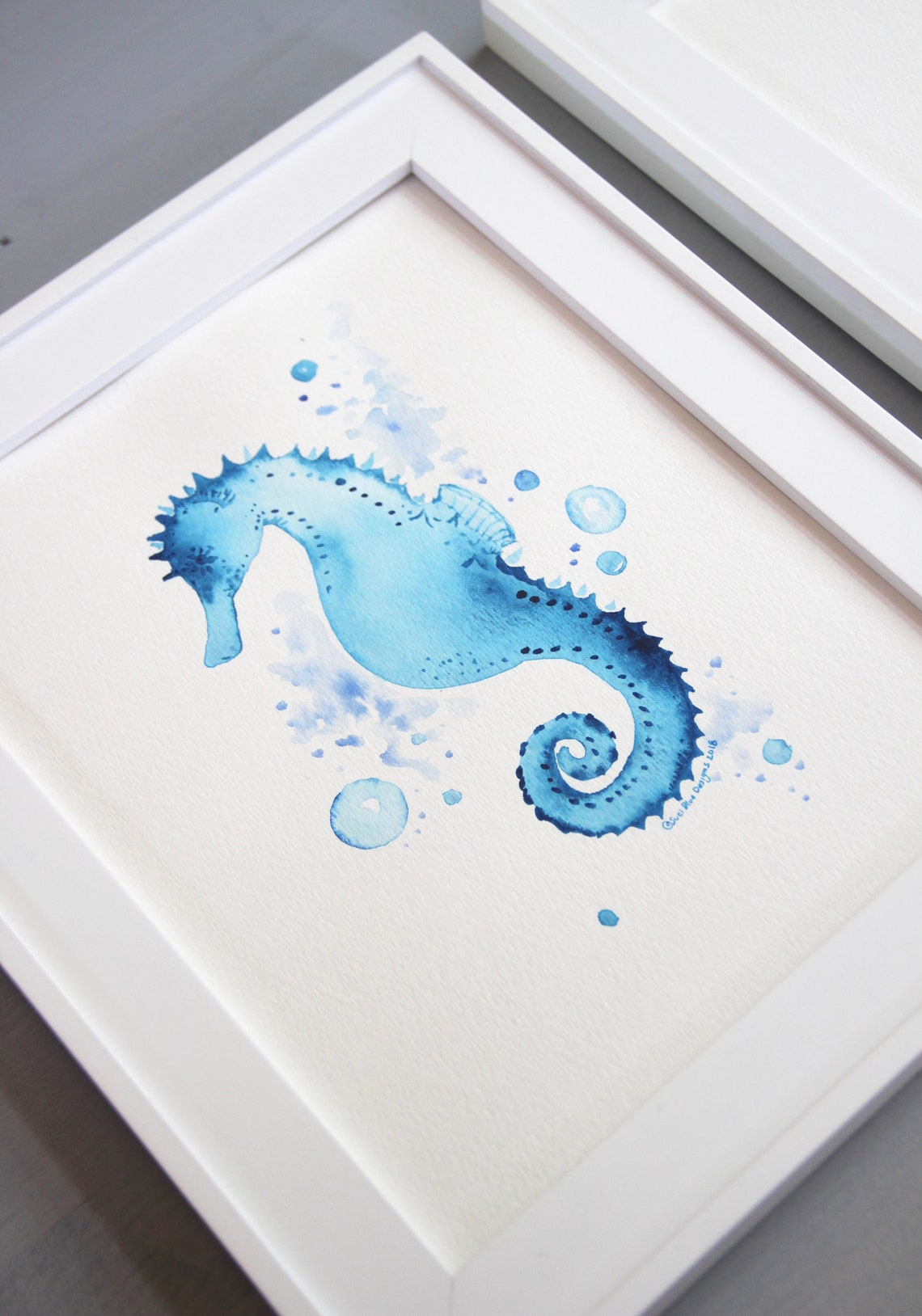 Nautical Original Watercolor Series Under the Sea Nautical Decor Beach ...
