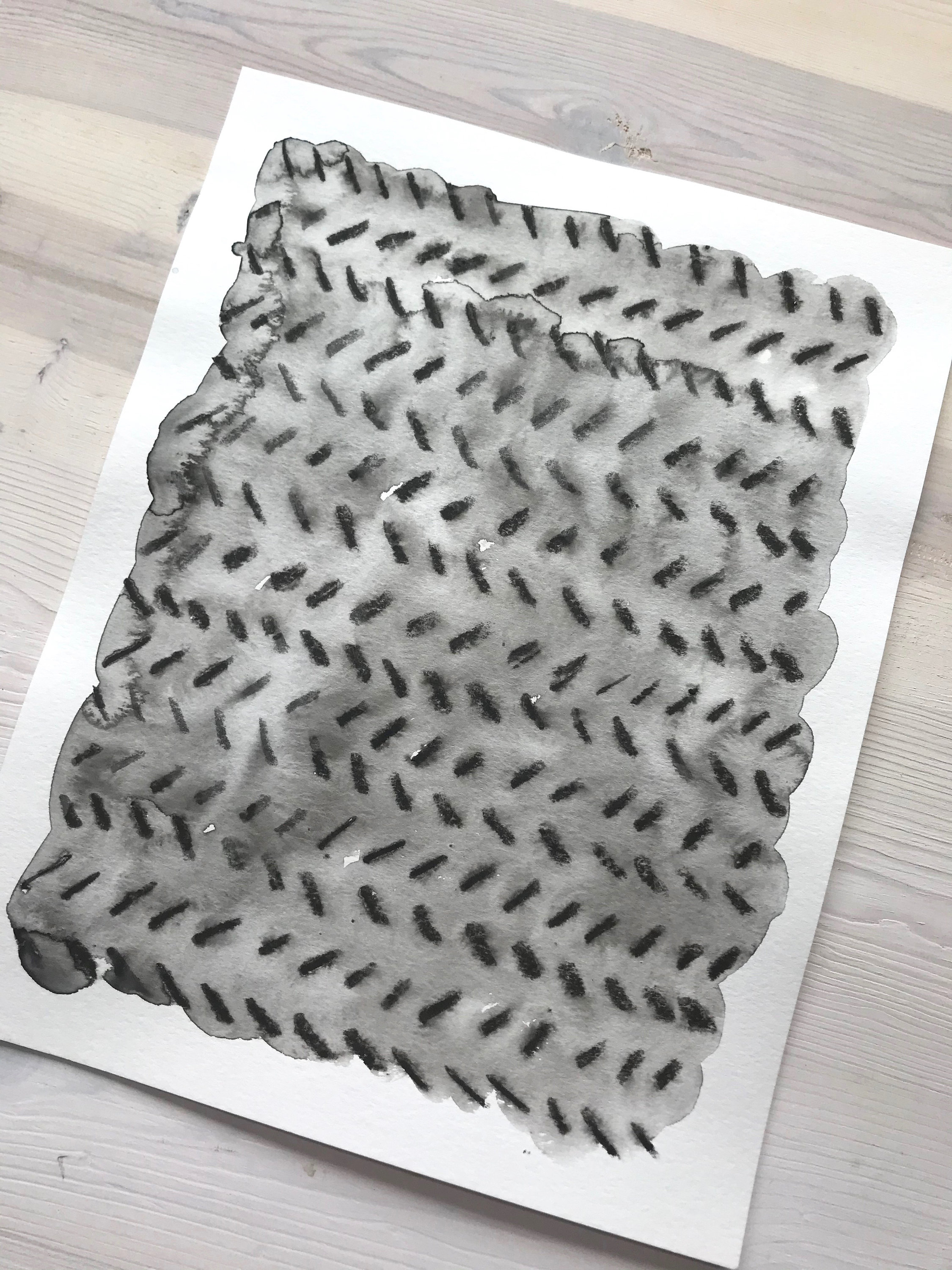 Black and White Abstract Watercolor Abstract Painting Black - Etsy