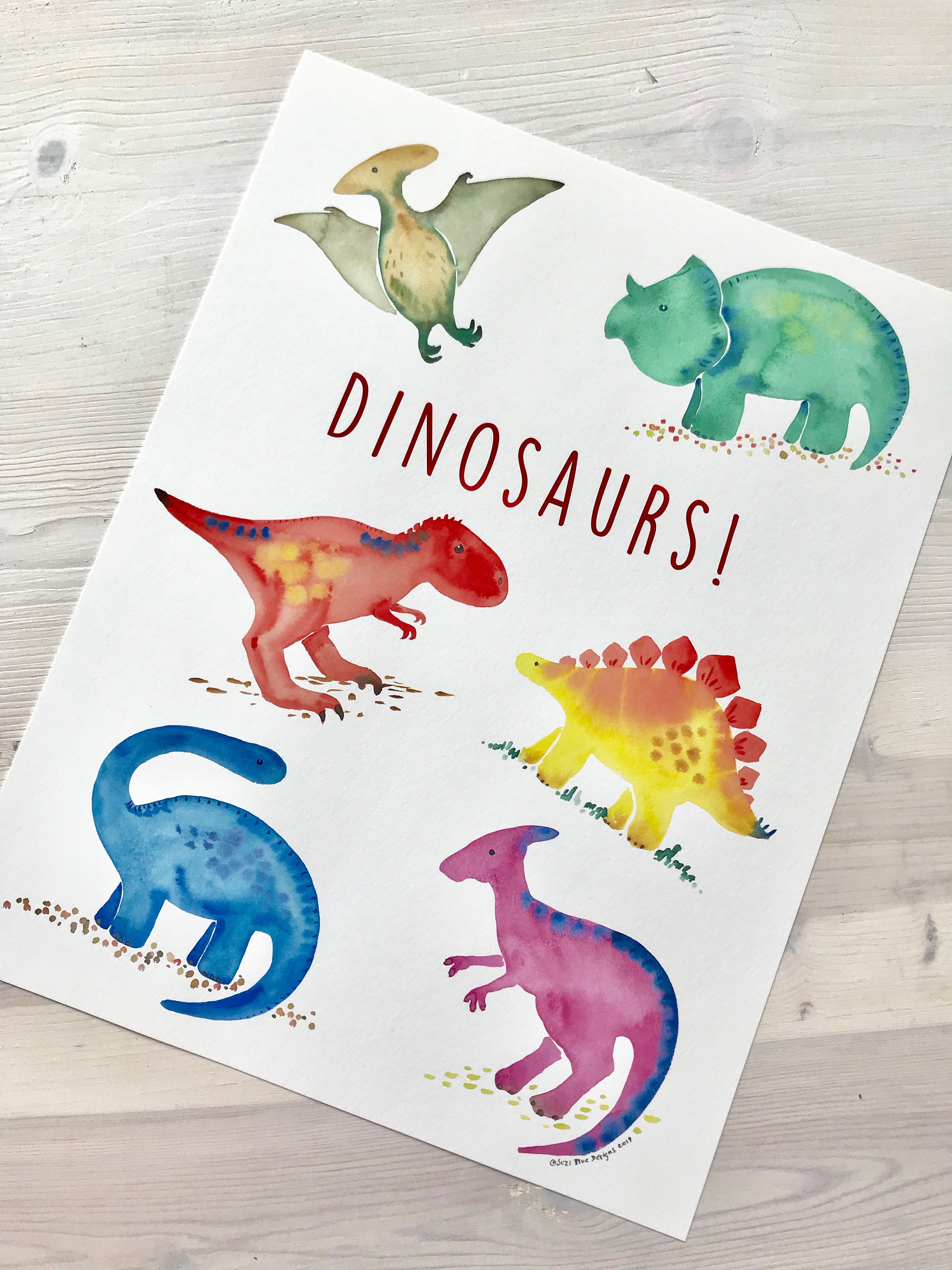 Dinosaur Poster Kids Room Decor Dinosaur Decor Boys Room | Etsy