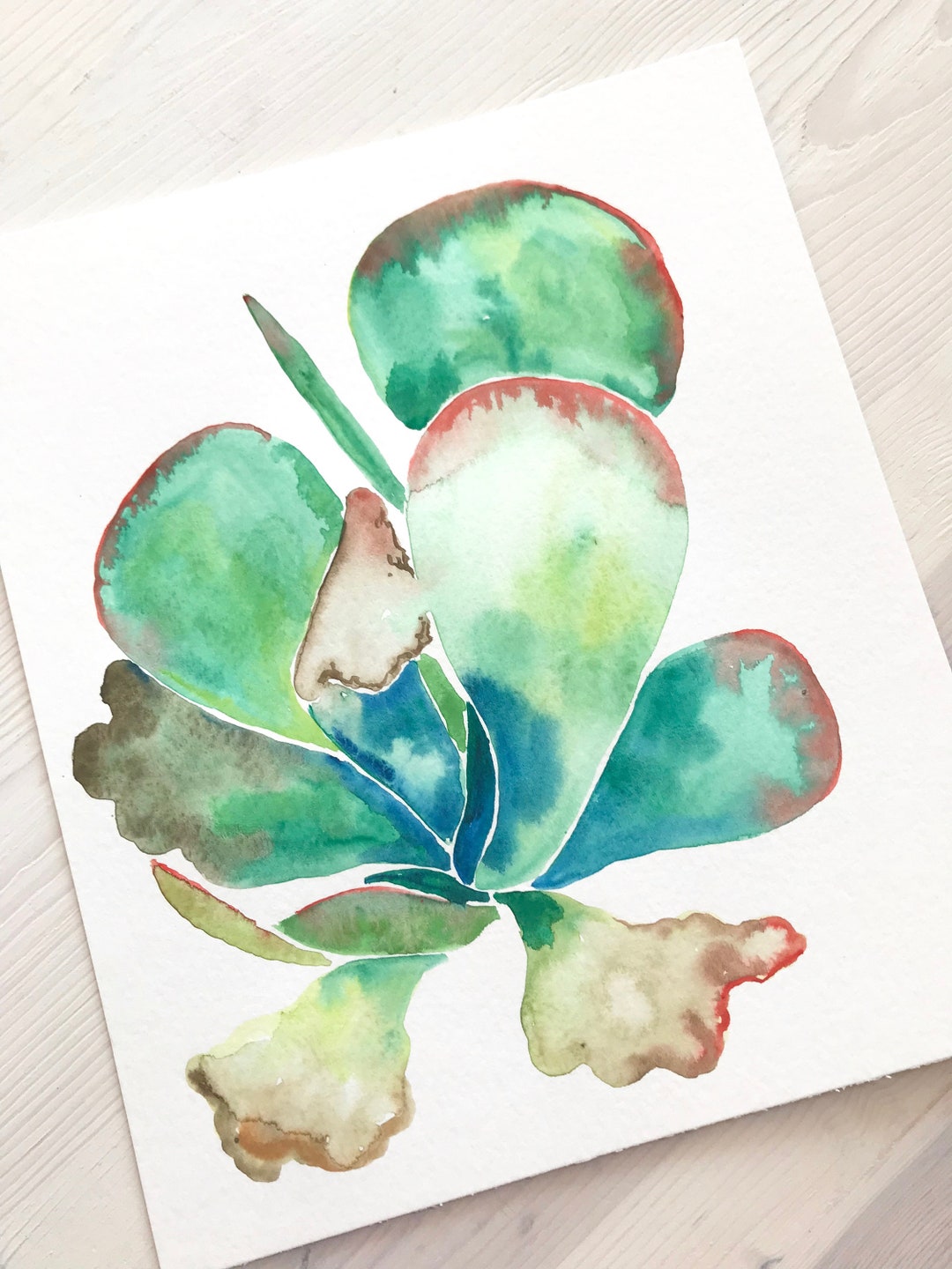 Succulent Watercolor Art Print Succulent Wall Art Botanical Watercolor ...