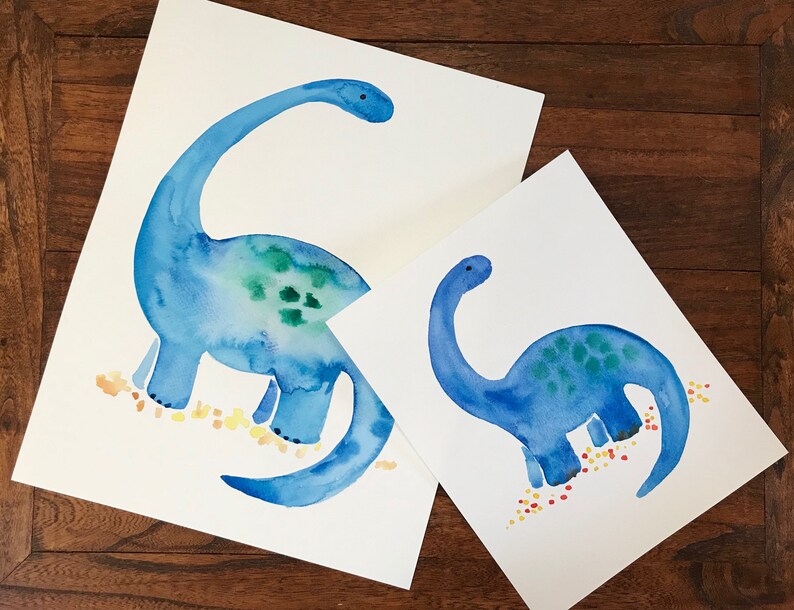 Brontosaurus Dinosaur Print Dinosaur Decor Dinosaur Nursery Print ...