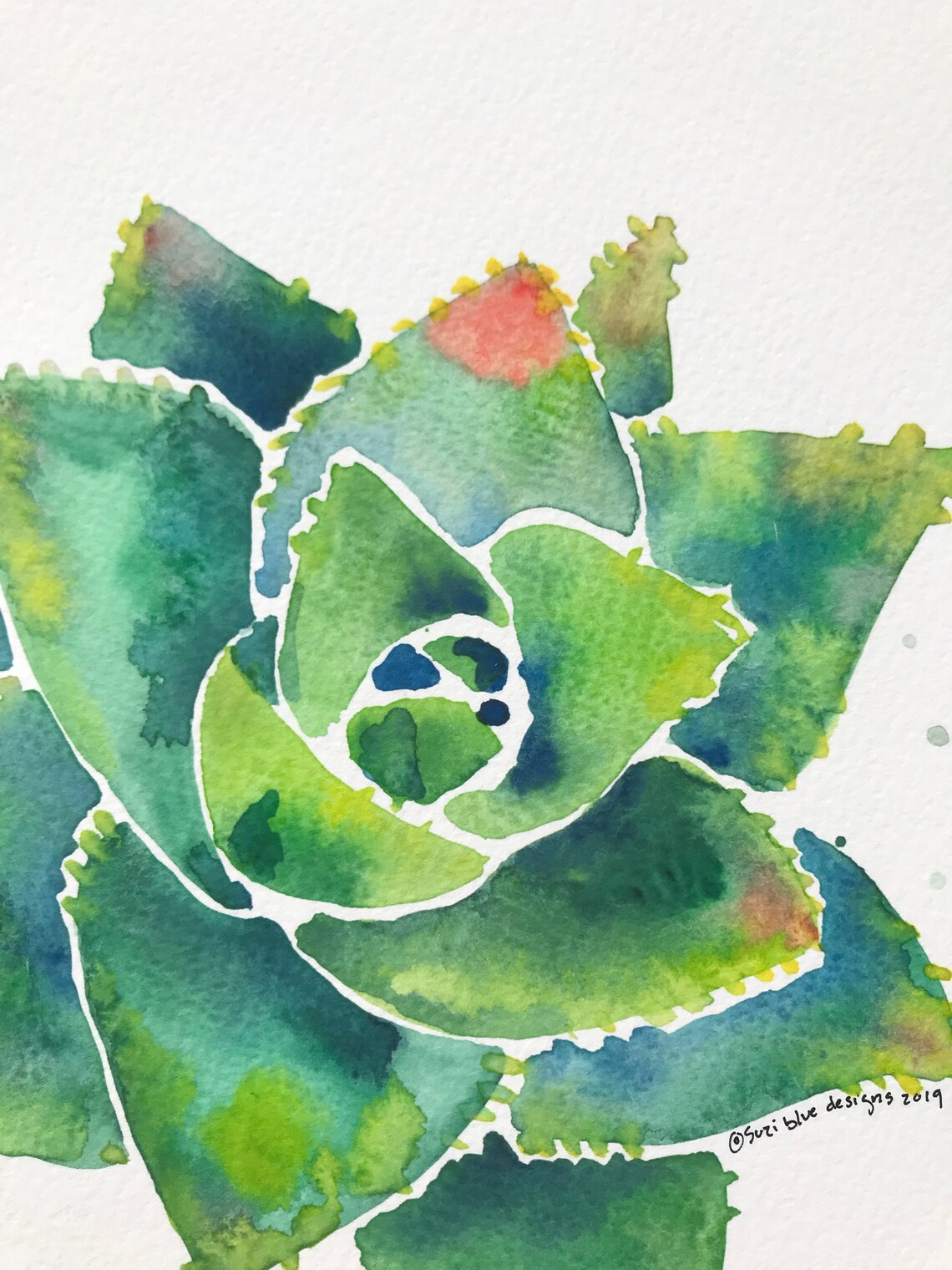 Aloe Vera Watercolor Print Succulent Decor Wall Art Nature Art Print ...