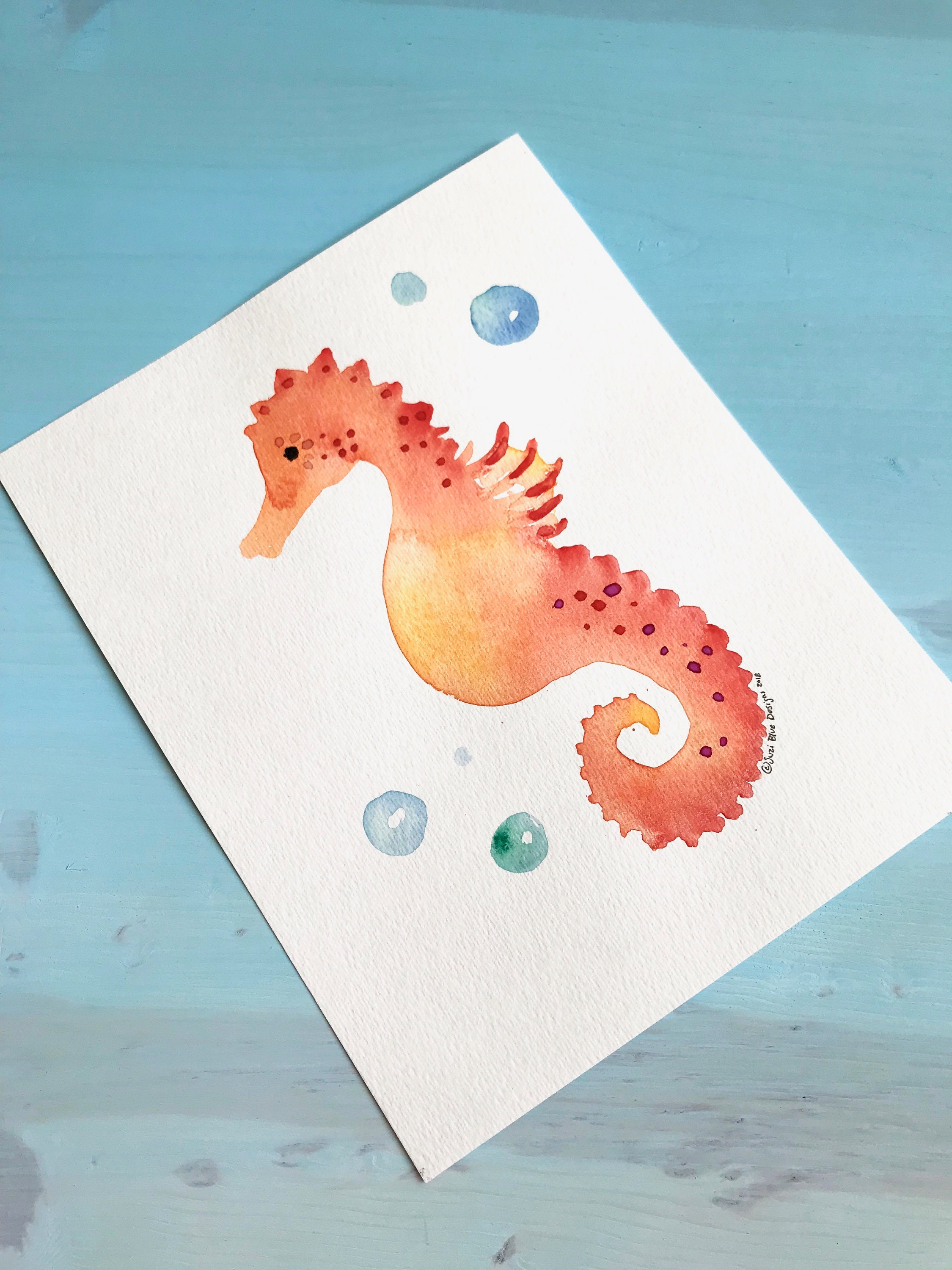Under the Sea Watercolor Print Series Nursery Decor Fine Art Print ...