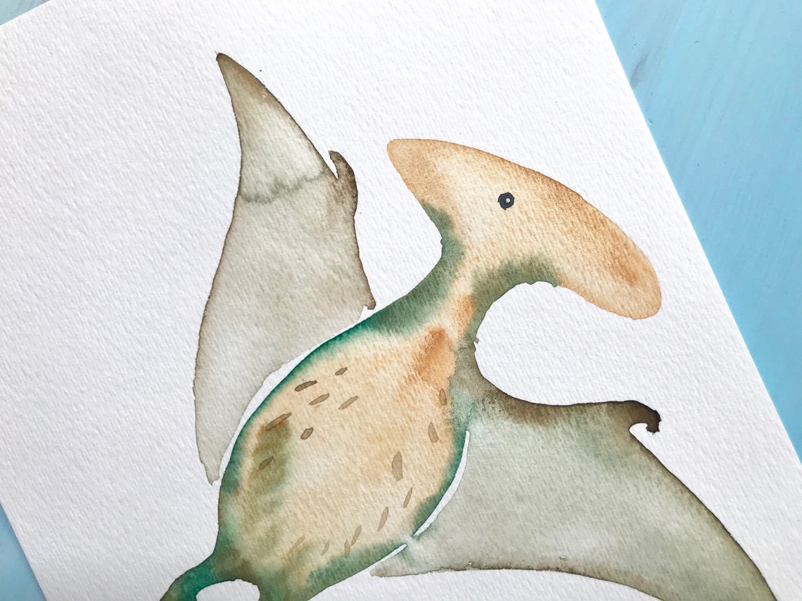Pterodactyl Dinosaur Print Nursery Print Dinosaur Decor - Etsy