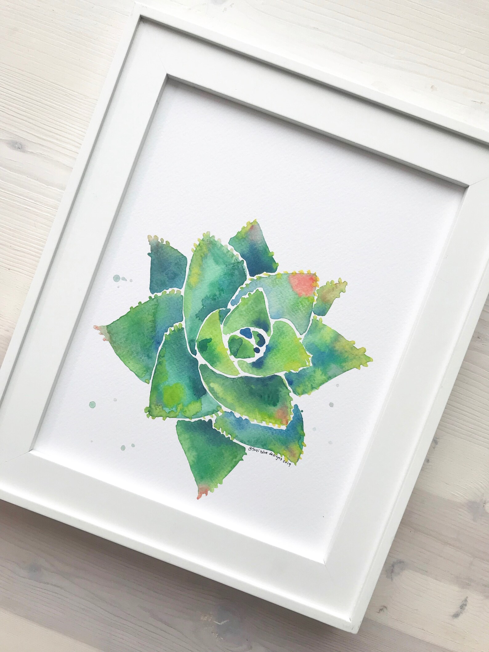 Aloe Vera Watercolor Print Succulent Decor Wall Art Nature Art Print ...