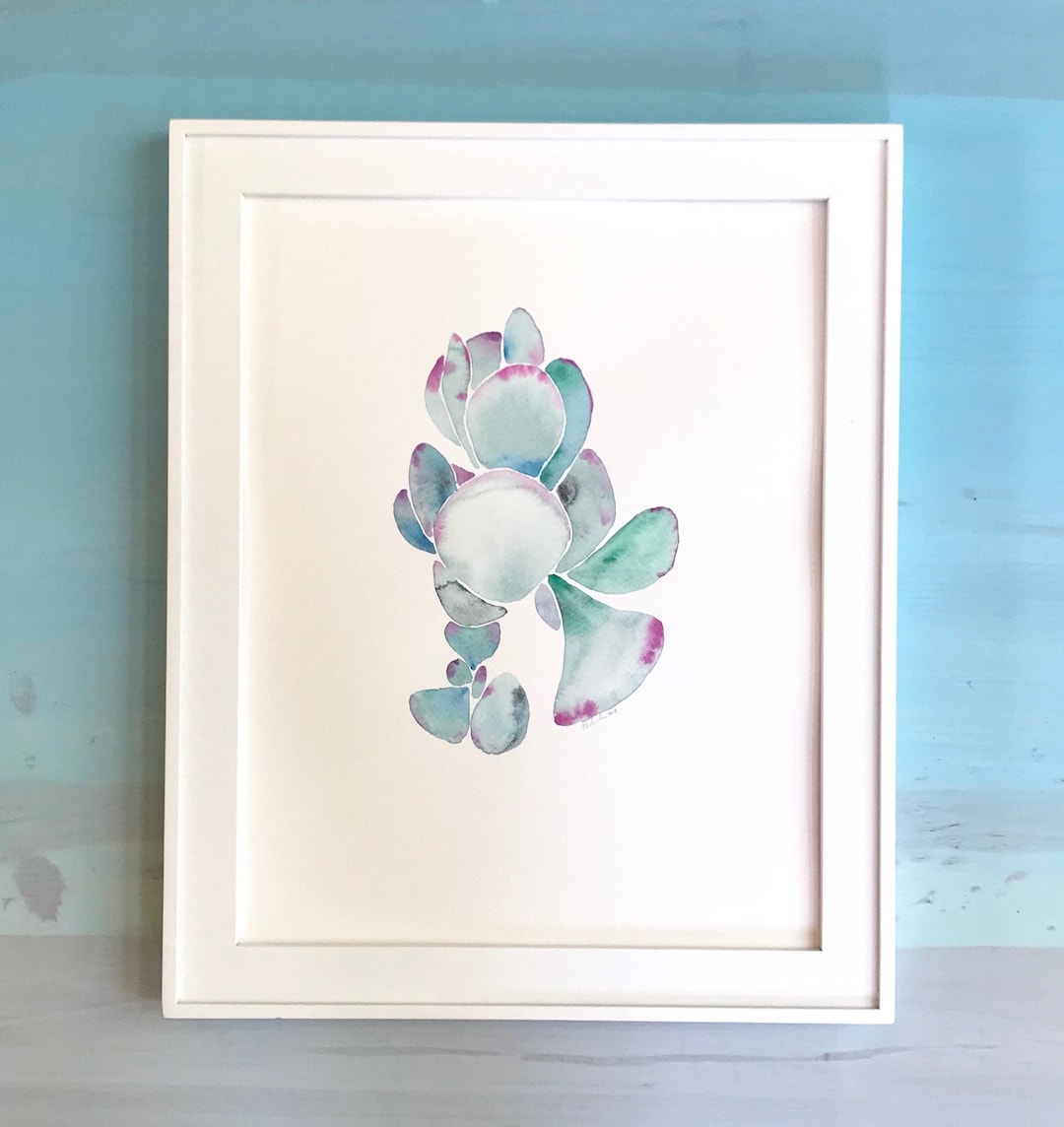 Succulent Watercolor Succulent Painting Succulent Decor Botanical ...