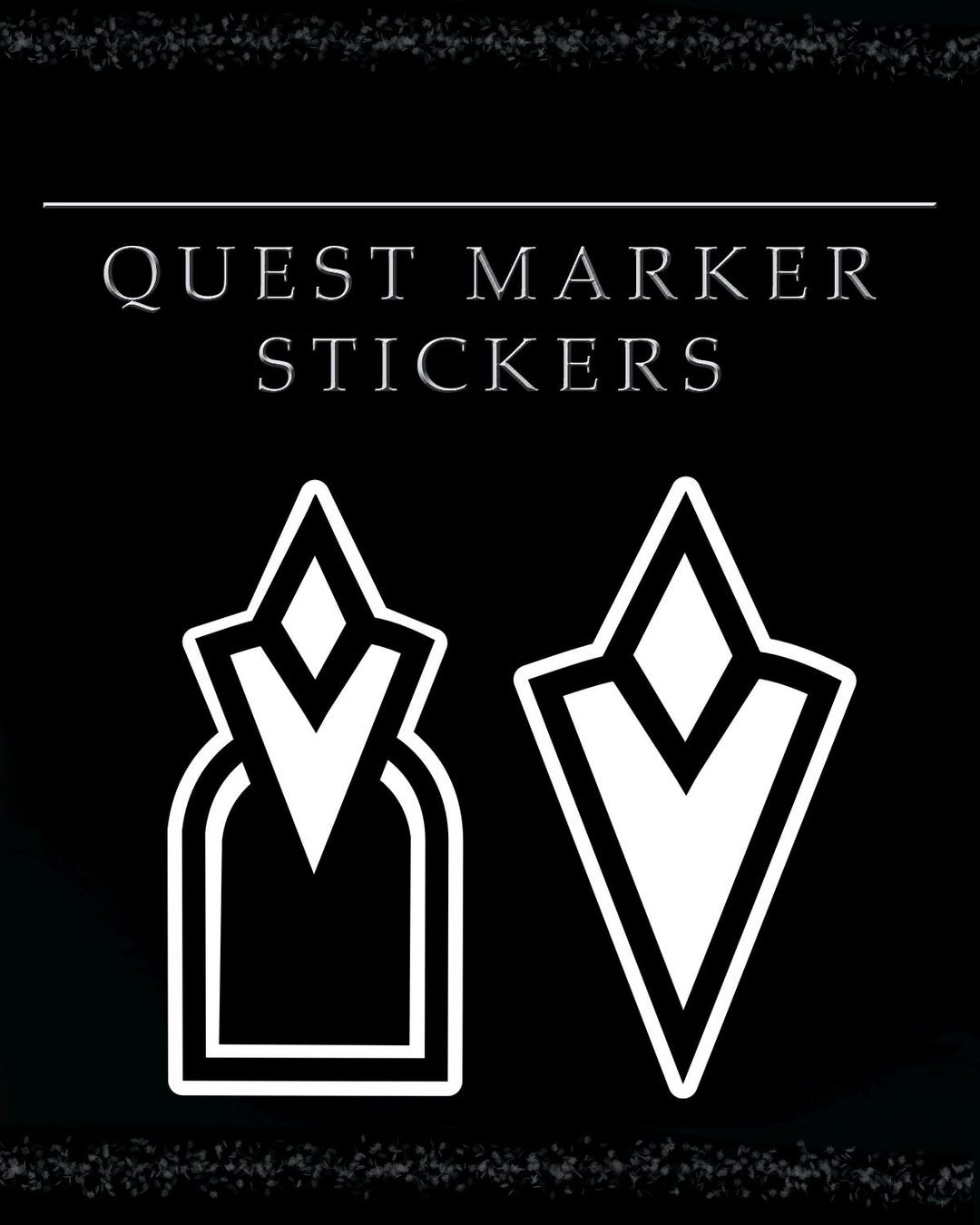 Quest Marker Sticker, Fantasy Gaming Sticker, Mission Sticker, Way ...