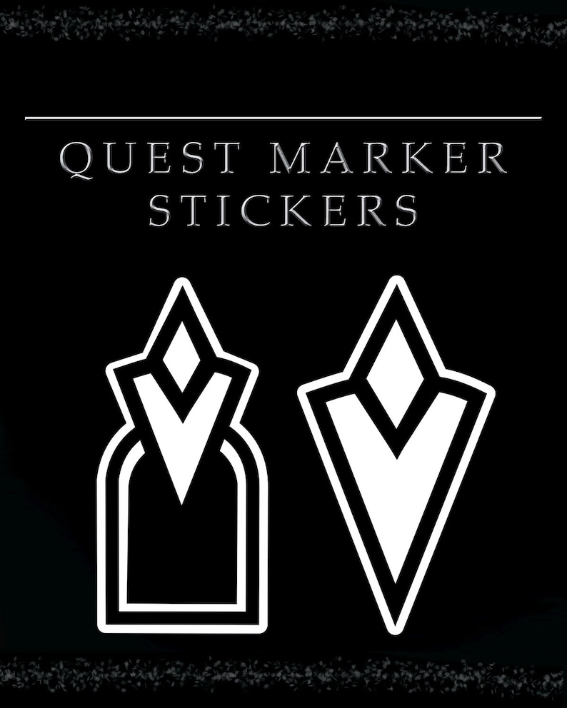 Quest Marker Sticker, Fantasy Gaming Sticker, Mission Sticker, Way ...