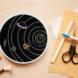 Solar System Embroidery Pattern, Outer Space Printable PDF File With ...