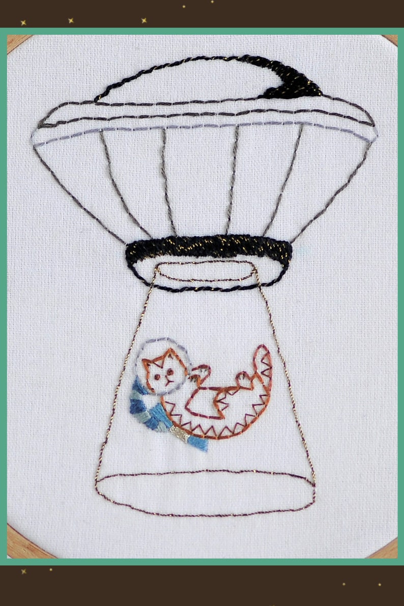 Set of 3 Outer Space Embroidery Patterns With Learn to Embroider Guide ...