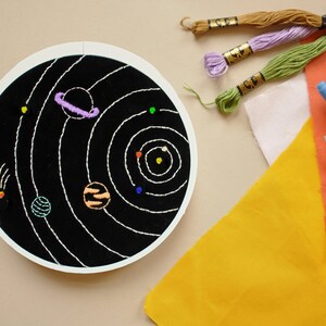 Solar System Embroidery Pattern, Outer Space Printable PDF File With ...