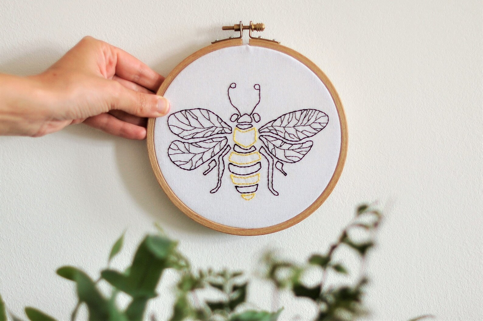 Honey Bee Embroidery Pattern, Printable PDF File With Learn to ...