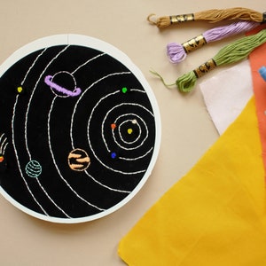 Solar System Embroidery Pattern, Outer Space Printable PDF File With ...