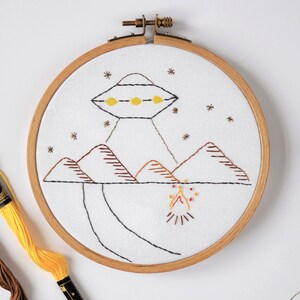 Set of 3 Outer Space Embroidery Patterns With Learn to Embroider Guide ...