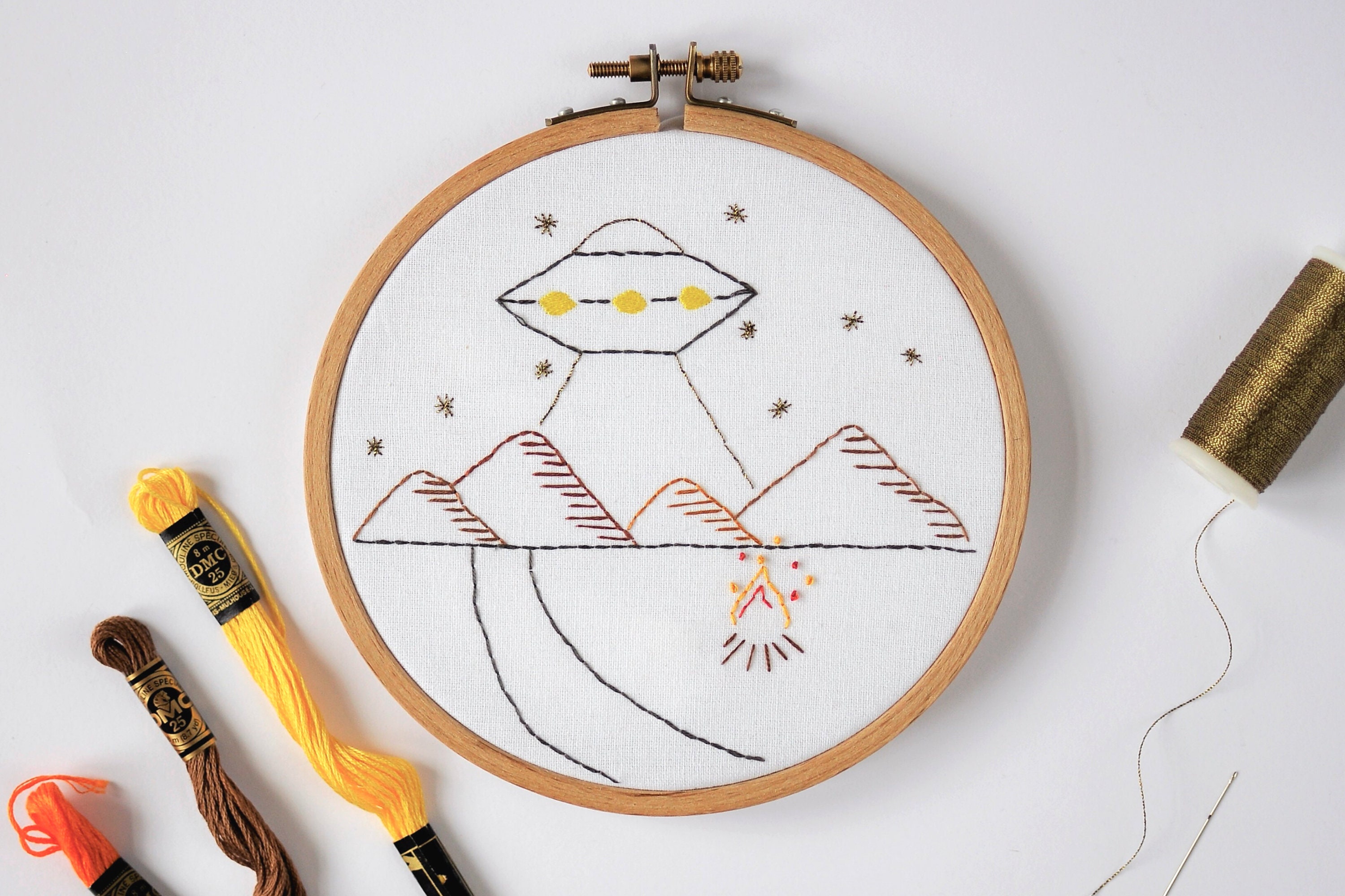 Set of 3 Outer Space Embroidery Patterns With Learn to Embroider Guide ...