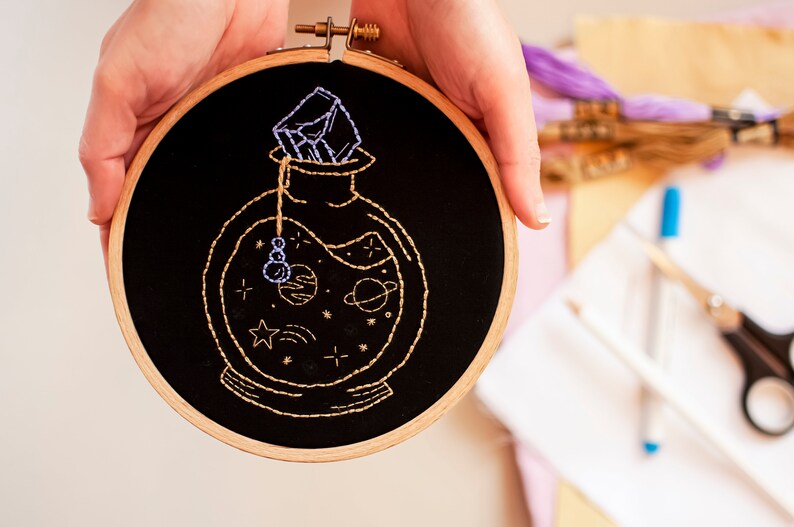 Set of 3 Celestial Embroidery Patterns With Embroidery Guide and Videos ...