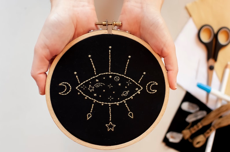 Set of 3 Celestial Embroidery Patterns With Embroidery Guide and Videos ...