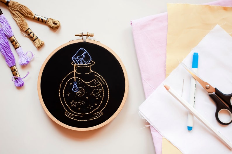 Set of 3 Celestial Embroidery Patterns With Embroidery Guide and Videos ...