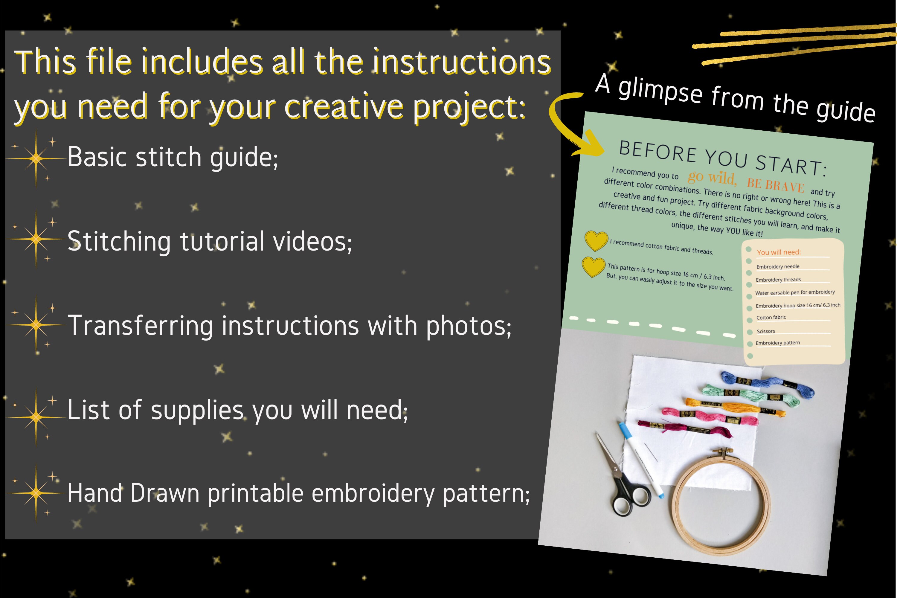 Solar System Embroidery Pattern, Outer Space Printable PDF File With ...