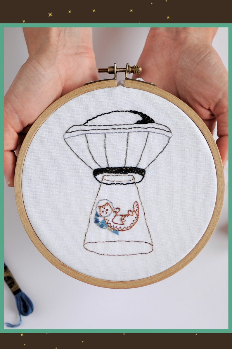 Set of 3 Outer Space Embroidery Patterns With Learn to Embroider Guide ...