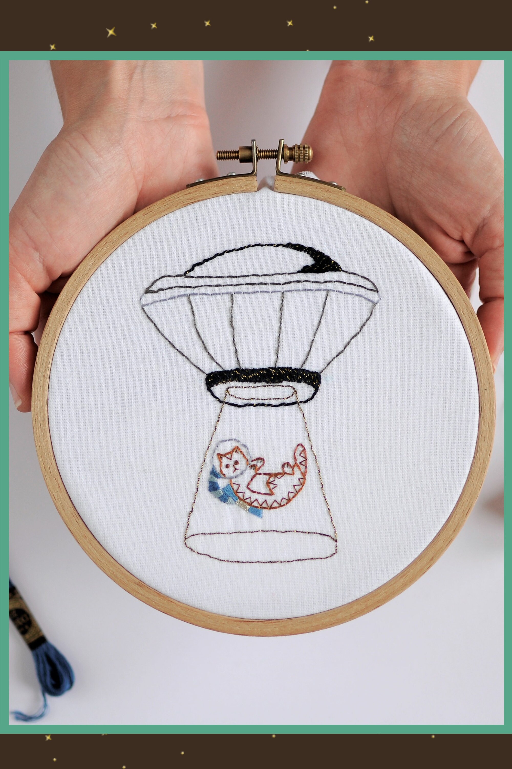 Set of 3 Outer Space Embroidery Patterns With Learn to Embroider Guide ...