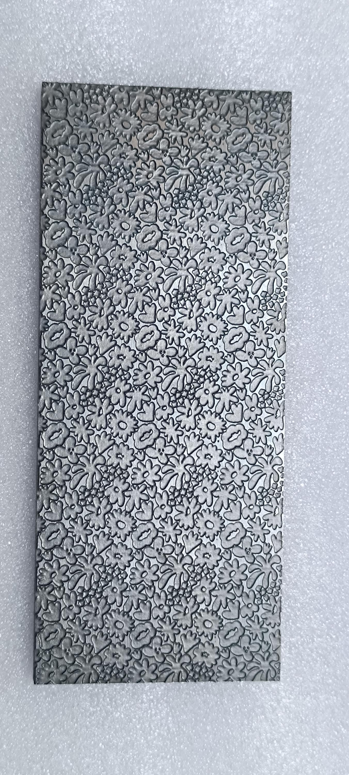 Floral Steel Texture Plate | Rolling Mill, Hydraulic Press (2.5” X 6 ...