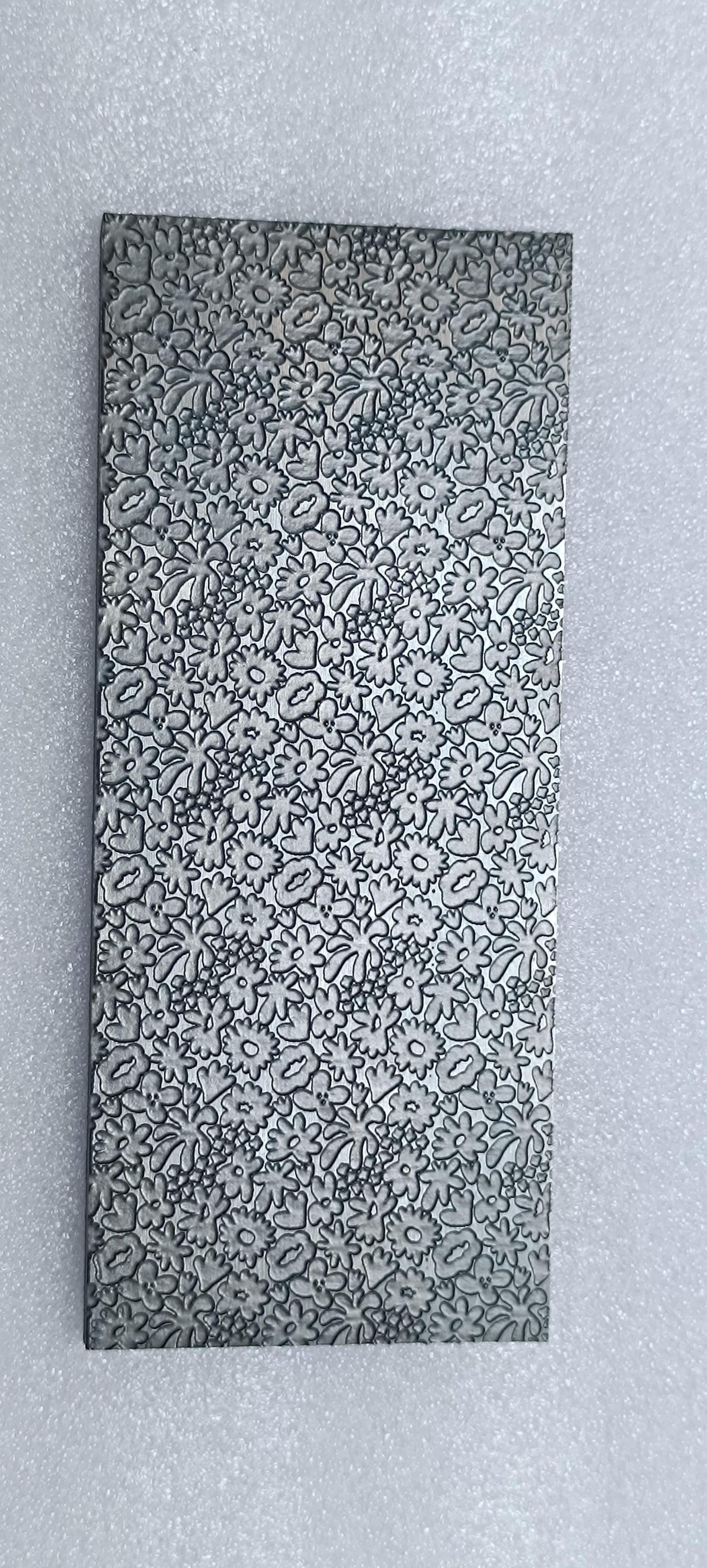 Floral Steel Texture Plate | Rolling Mill, Hydraulic Press (2.5” X 6 ...