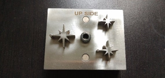 Sprinkle Star Disc Cutter Gold Silver Impression Copper | Etsy