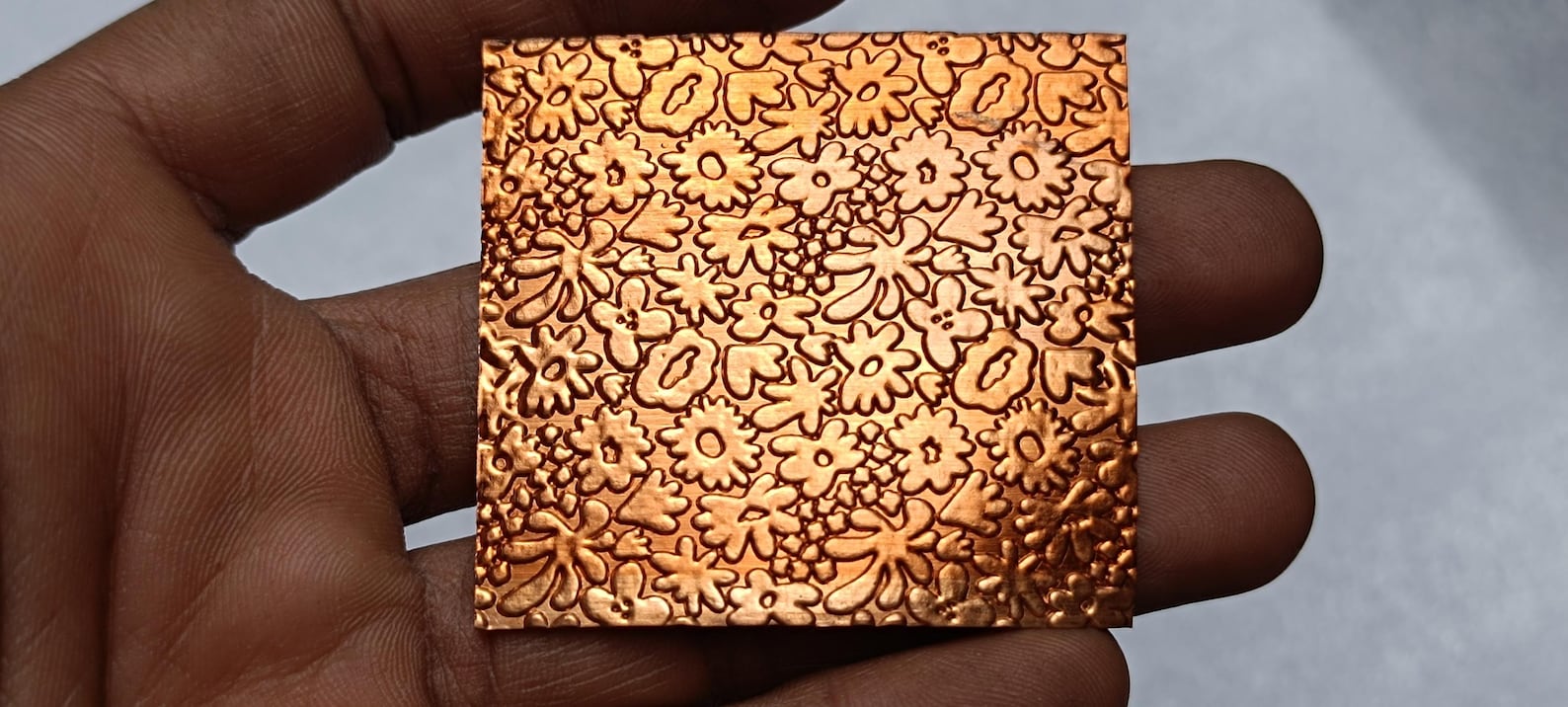 Floral Steel Texture Plate | Rolling Mill, Hydraulic Press (2.5” X 6 ...