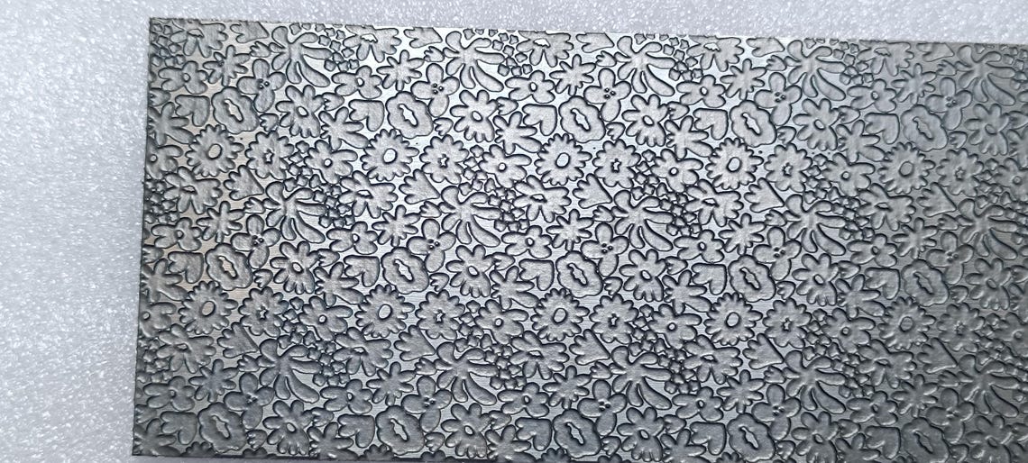 Floral Steel Texture Plate | Rolling Mill, Hydraulic Press (2.5” X 6 ...