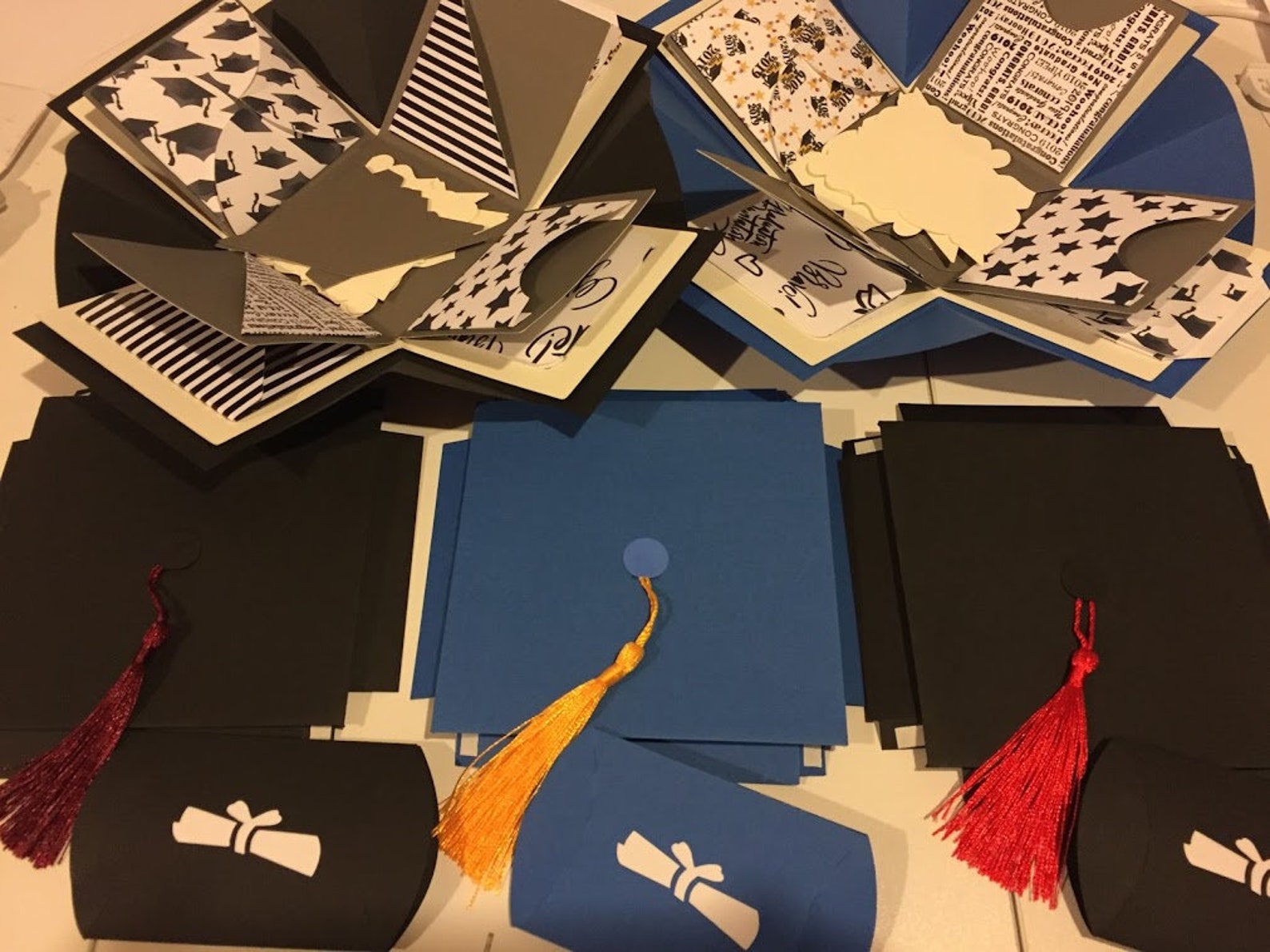 Graduation Exploding Box SVG Digital Download, Grad Gift, Pop-up Card ...