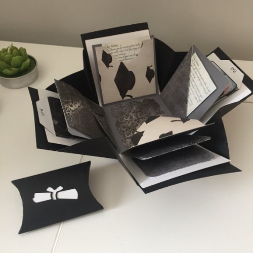 Graduation Exploding Box SVG Digital Download Grad Gift - Etsy