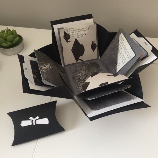 Graduation Exploding Box SVG Digital Download, Grad Gift, Pop-up Card ...