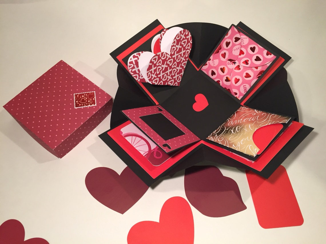 Exploding Box Cricut Pattern SVG With 7 Different Interactive - Etsy