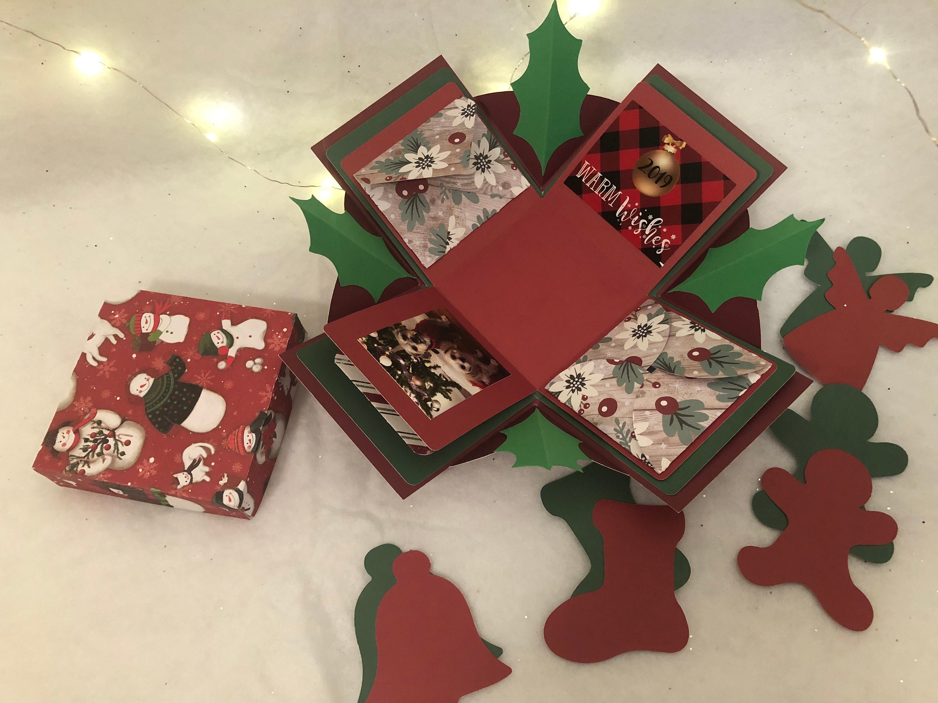 Christmas Exploding Box SVG Digital Cricut Pattern Template | Etsy