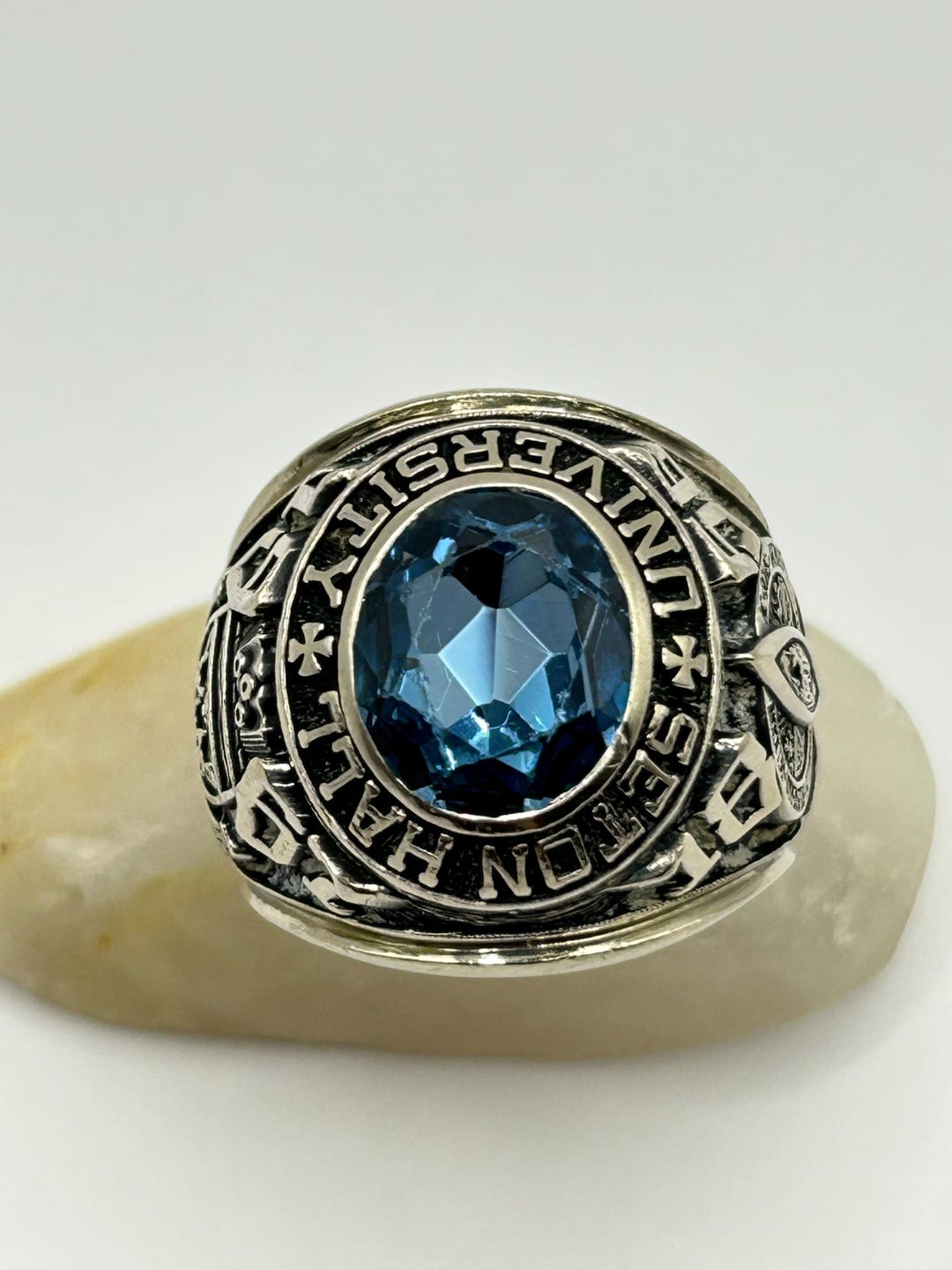 Seton Hall University Ring 1856 14k White Gold Ring! #36. - Etsy