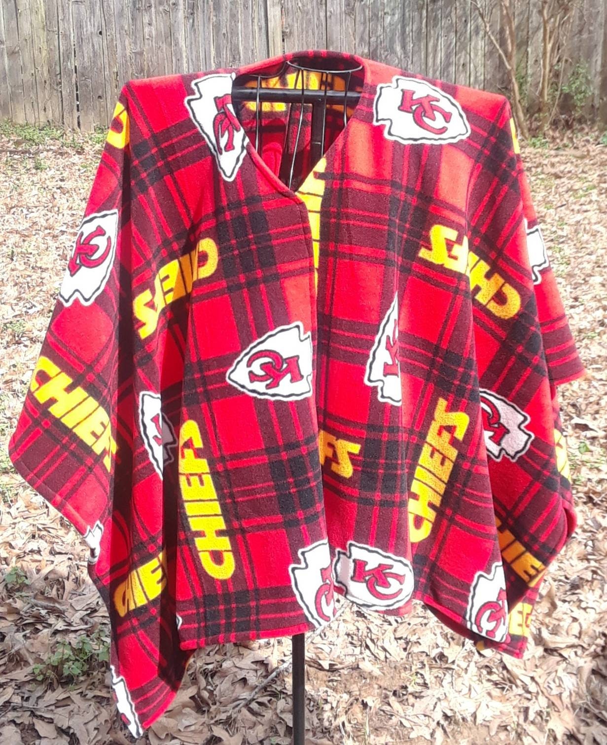 Kansas City Chiefs Shawl-plaid/helmet, NFL Kansas City Wrap, NFL Chiefs ...