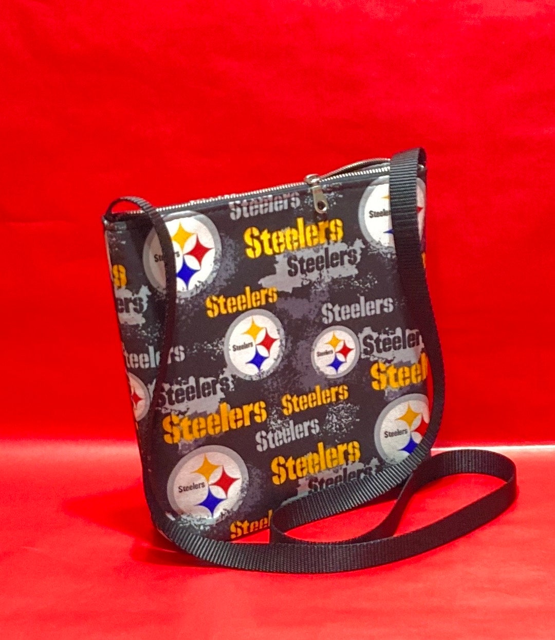 Pittsburgh Steelers Crossbody Purse-distressed, NFL Steelers Shoulder ...