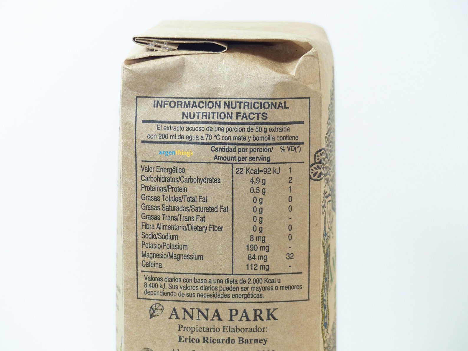 Anna Park Organic Yerba Mate - Certified - 1.1 Lb / 500 Grs - Etsy